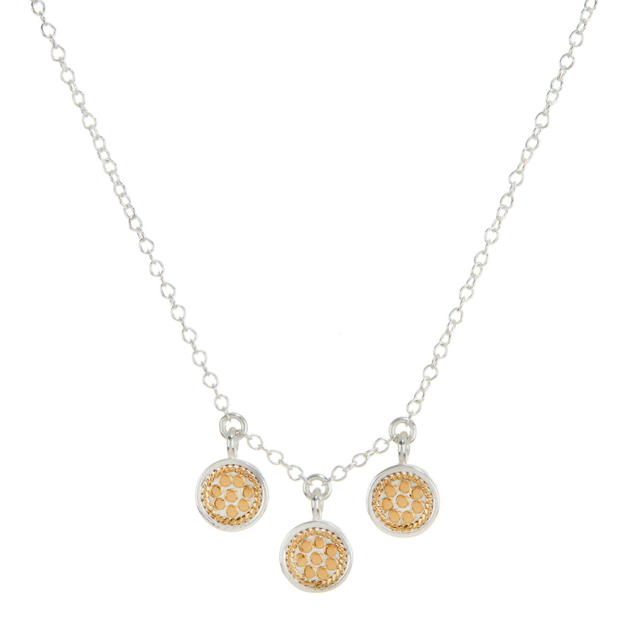 Reversible Triple Disc Charm Necklace | Handmade Jewelry | Anna Beck ...