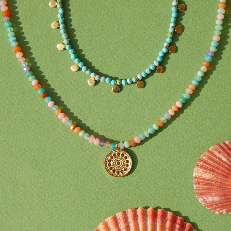 Paloma Beaded Multi-Charm Necklace – Anna Beck Designs, Inc