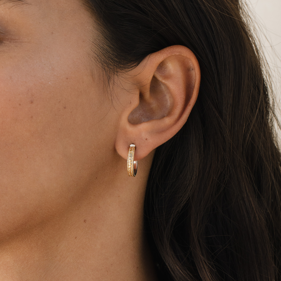Unity Hoop Earrings Gold | Handmade Jewelry | Anna Beck Jewelry – Anna ...